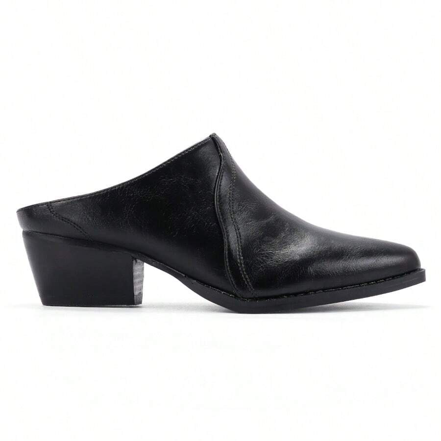 Western Cowgirl Everyday Mule Slip On Chunky Slide Point Toe | SHEIN USA