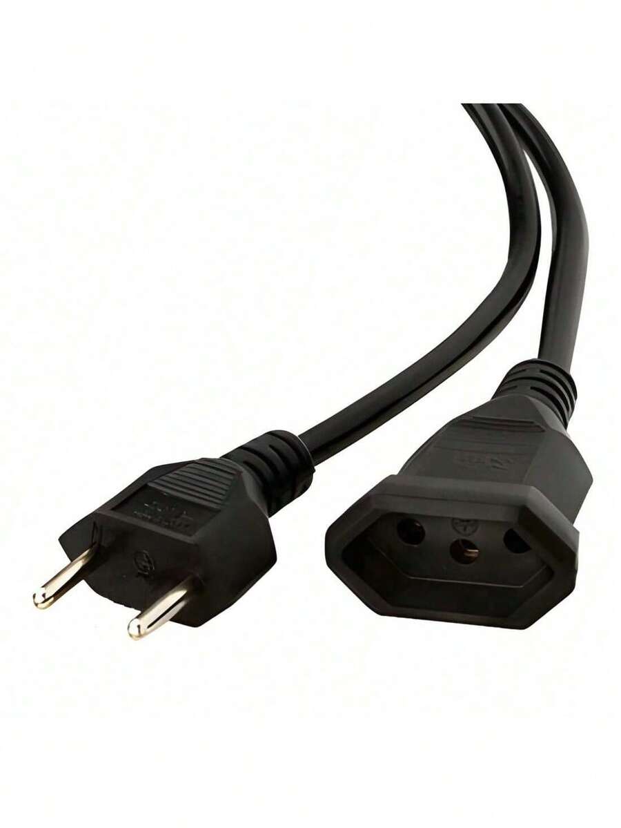 Kit 5 Electrical Extension Black Extension Cable Extender 2 Meters ...