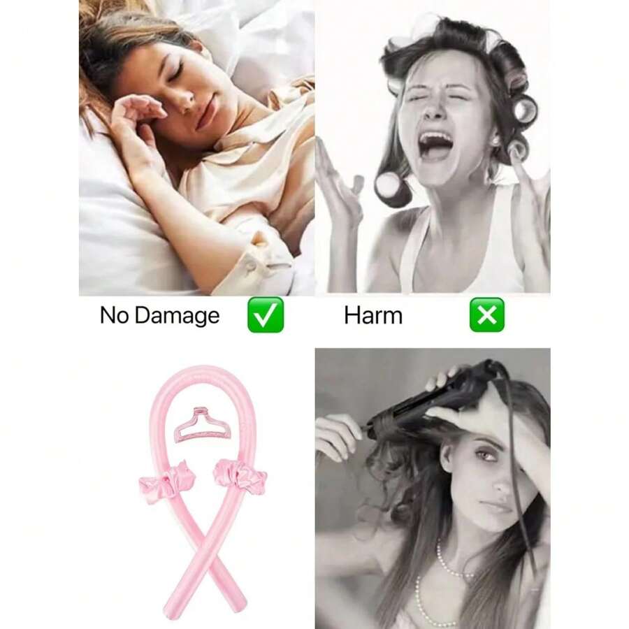 Women's Satin Heatless Curl Set, Heatless Curls Overnight, Heatless ...