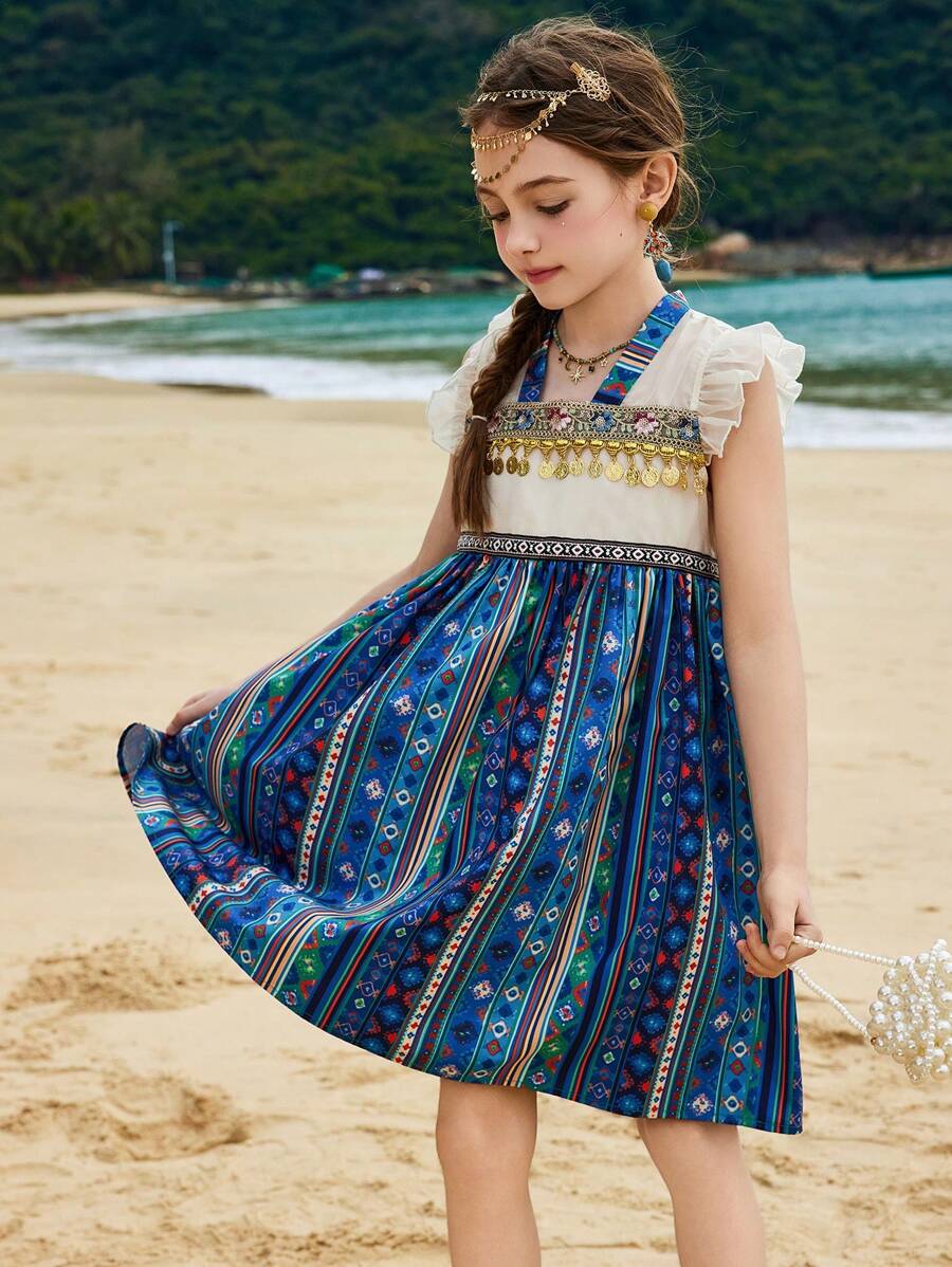 ASK JUNIOR Tween Girls Summer Dress, New Fashion Cap Sleeve Floral ...