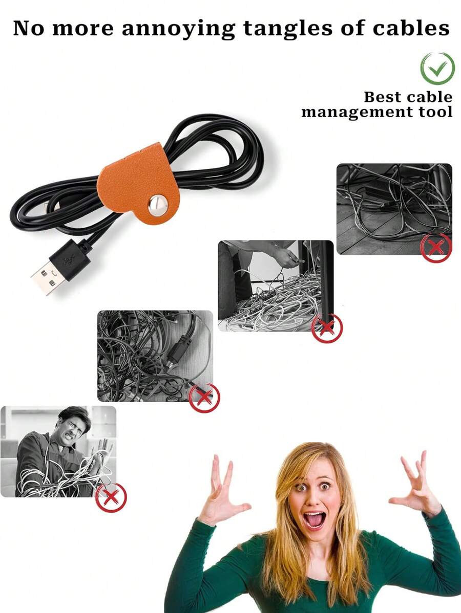 1/5/10pc Charging Cable Storage, Knotless Organizer, USB Cable ...