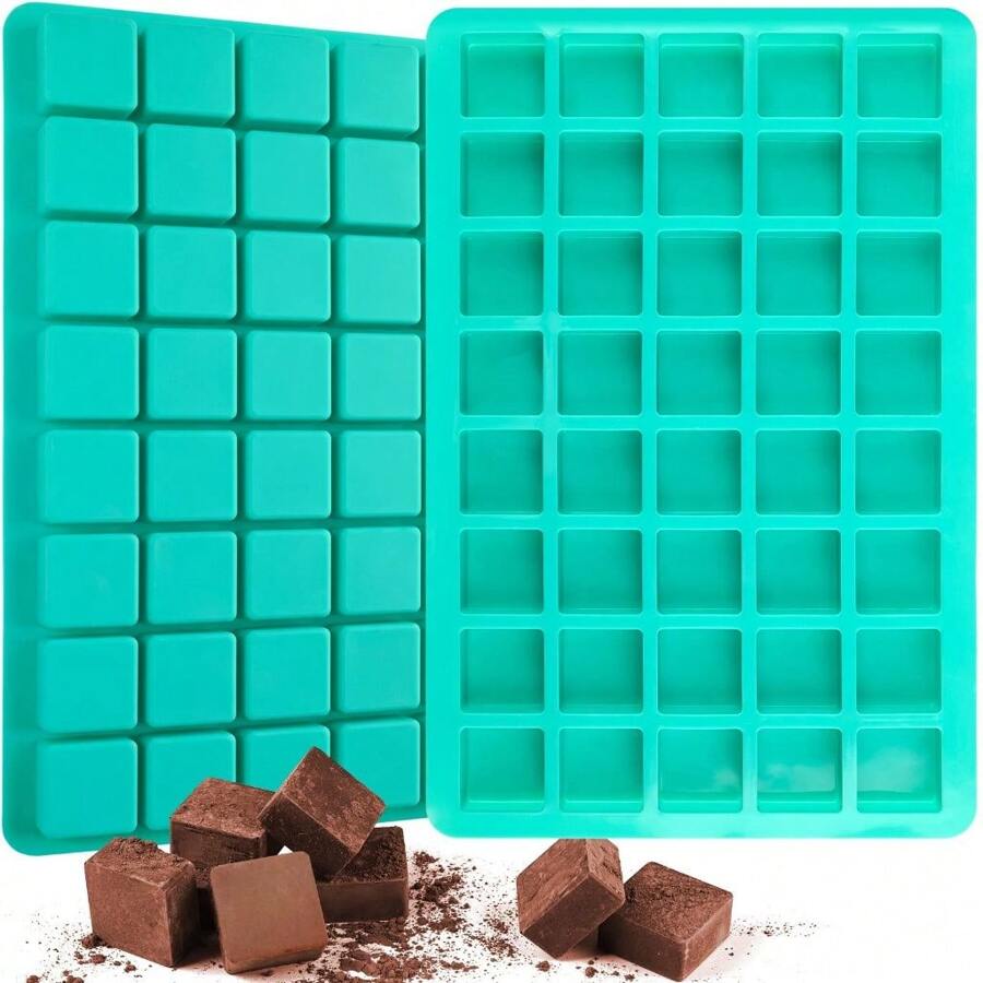 40 Cavities Square Silicone Molds, Mini Cubes Silicone Mold For ...