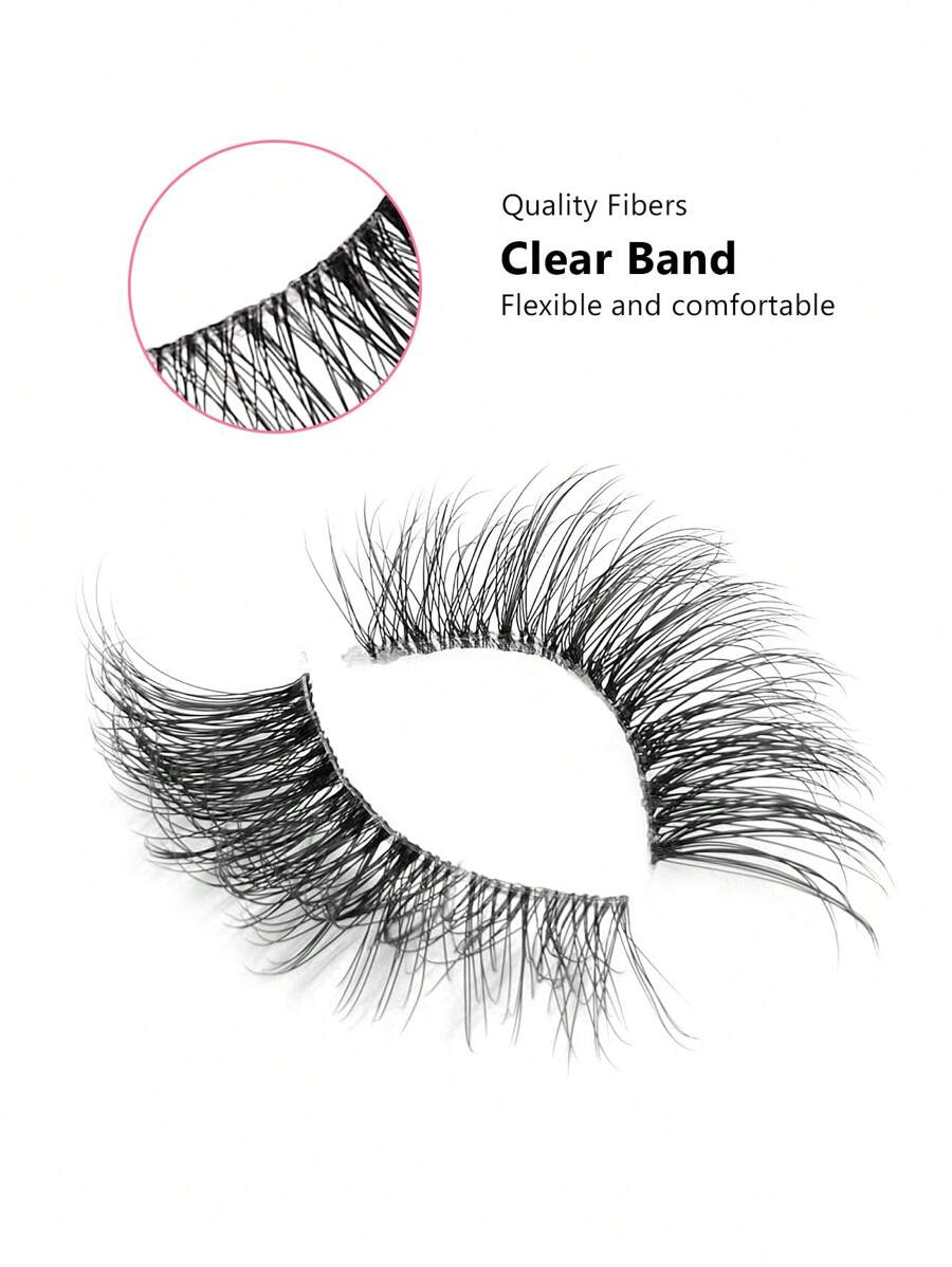 Asiteo 10 Pairs Half Lashes Natural Looking Cat Eye Corner Lashes Wispy ...