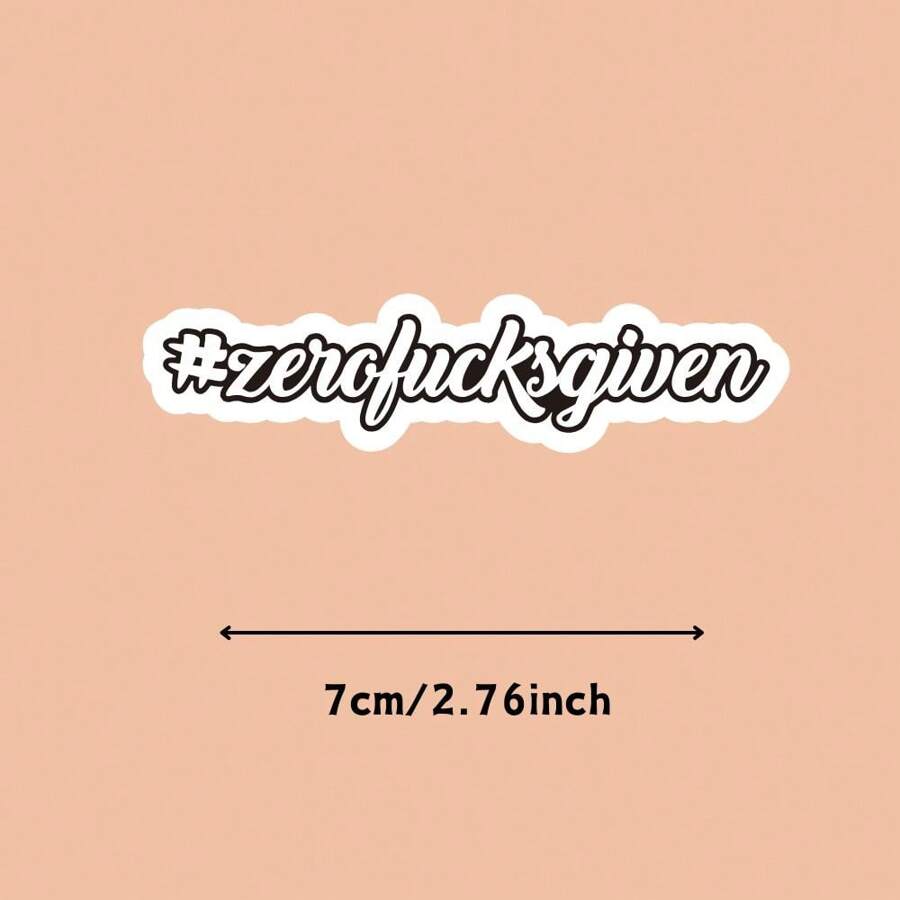 Adesivo "Zero F*Cks Given" Engraçado para Laptop, Janela de Carro, Para ...