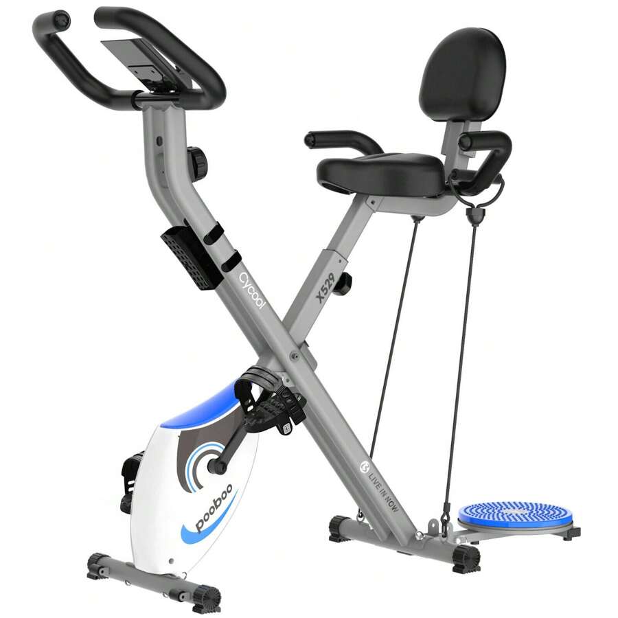 Indoor Folding Stationary Bike Upright Cycling Exercise Bike Workout Bike X-Bike | SHEIN UK