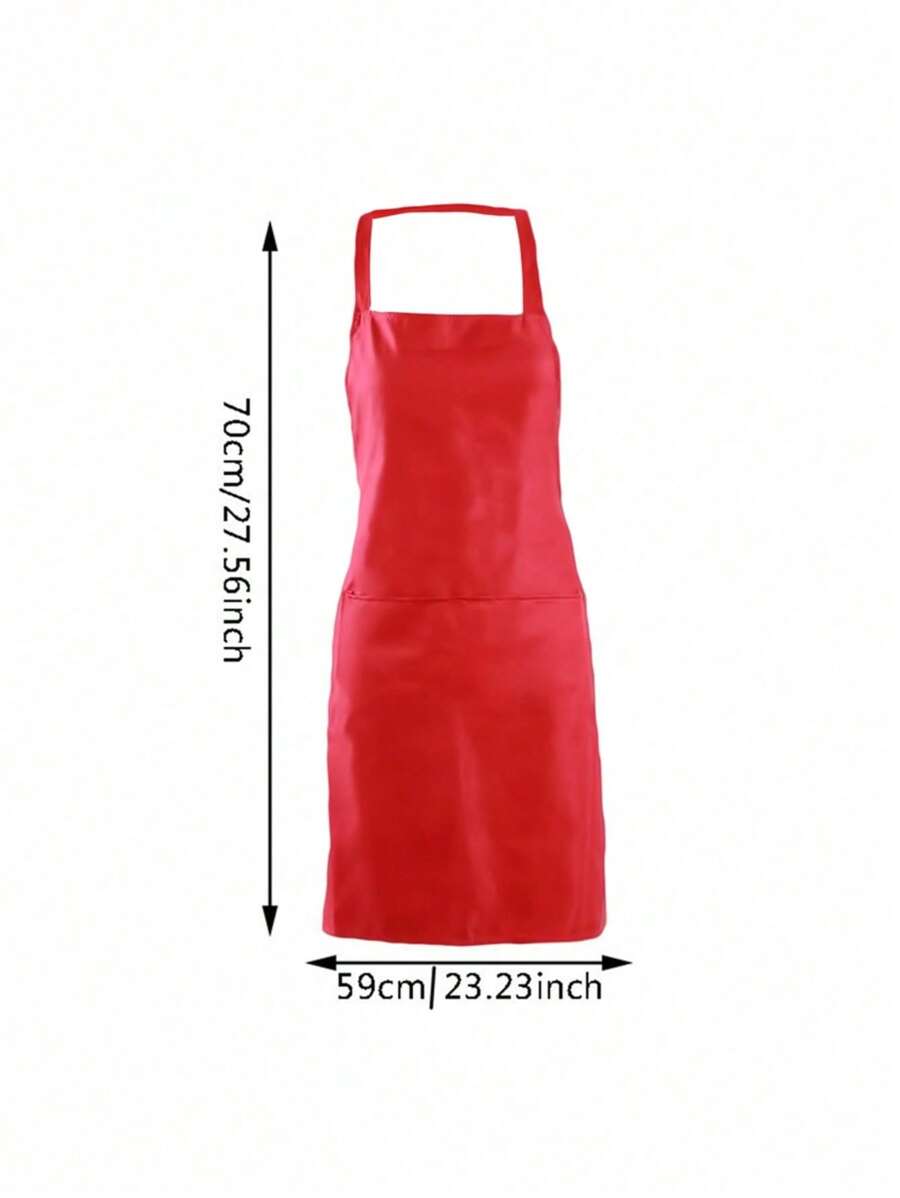1pc Solid Color Apron For Kitchen Use For Men And Women Simple Style ...