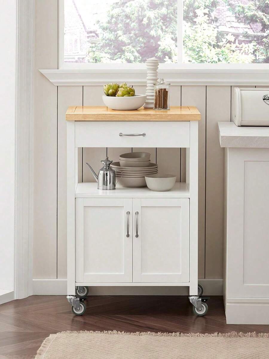 SoBuy FKW22-SCH, Kitchen Trolley Cart Storage Trolley Serving Trolley ...