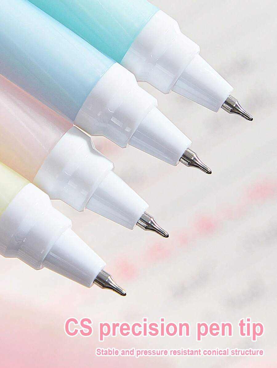 4 Long Pen Clamp Neutral Pens With High Aesthetic Value, 0.5mm Black ...