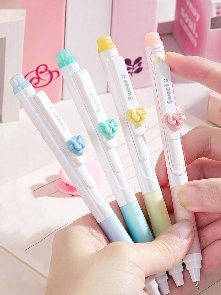 4 Long Pen Clamp Neutral Pens With High Aesthetic Value, 0.5mm Black ...