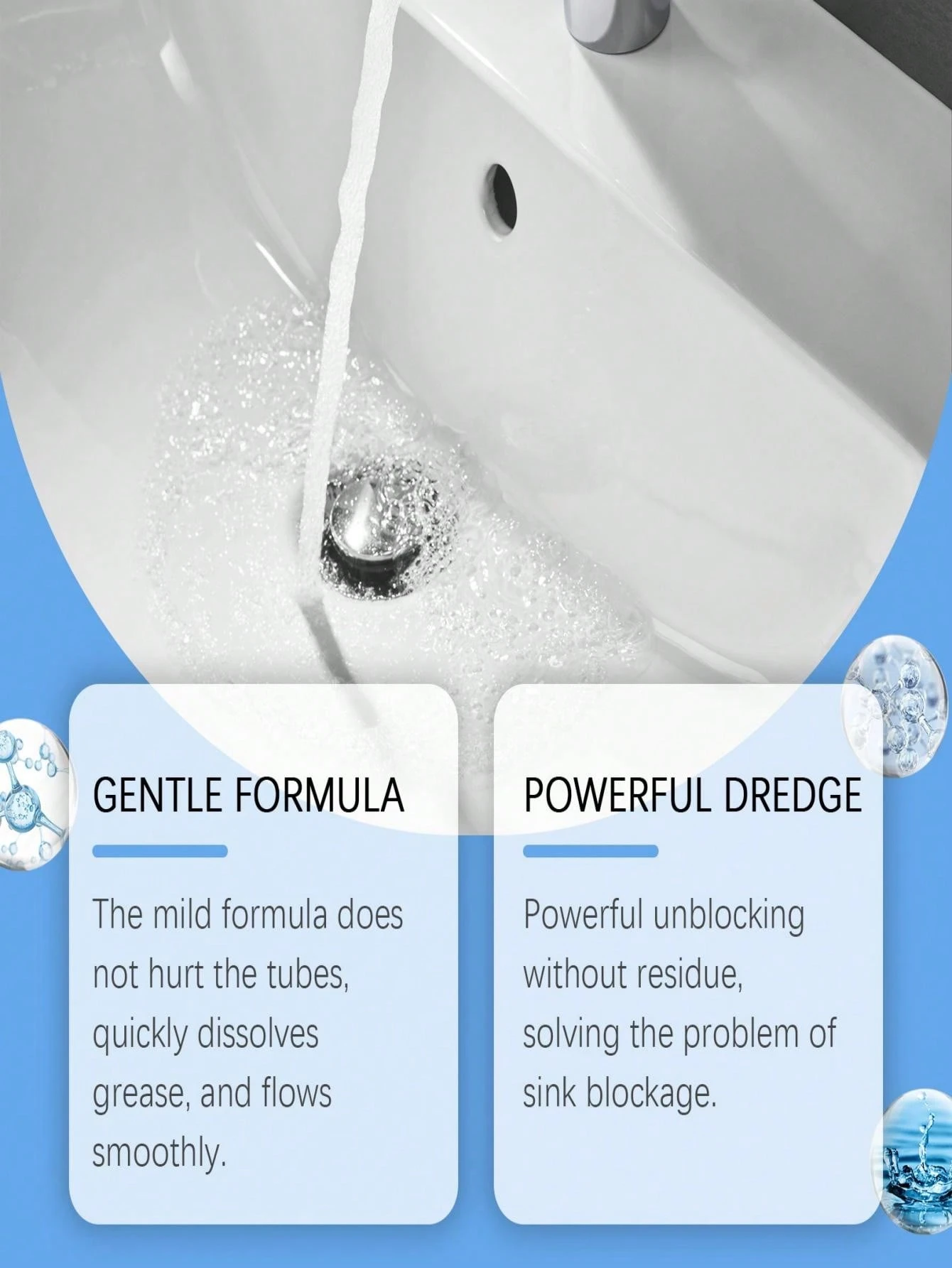 1pc Kitchen Drain Cleaner, Dissolves Hair, Grease And Odor For Drain ...