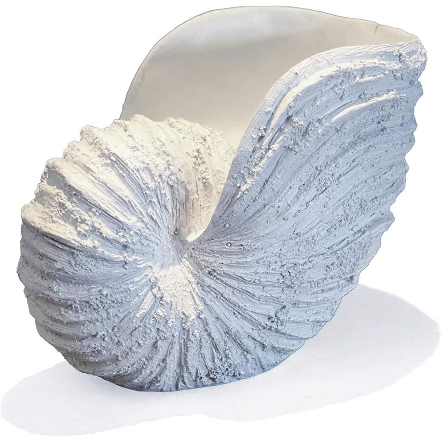 Nautilus Shell Sculpture - Replica Beach Themed Ocean Decor For Home ...