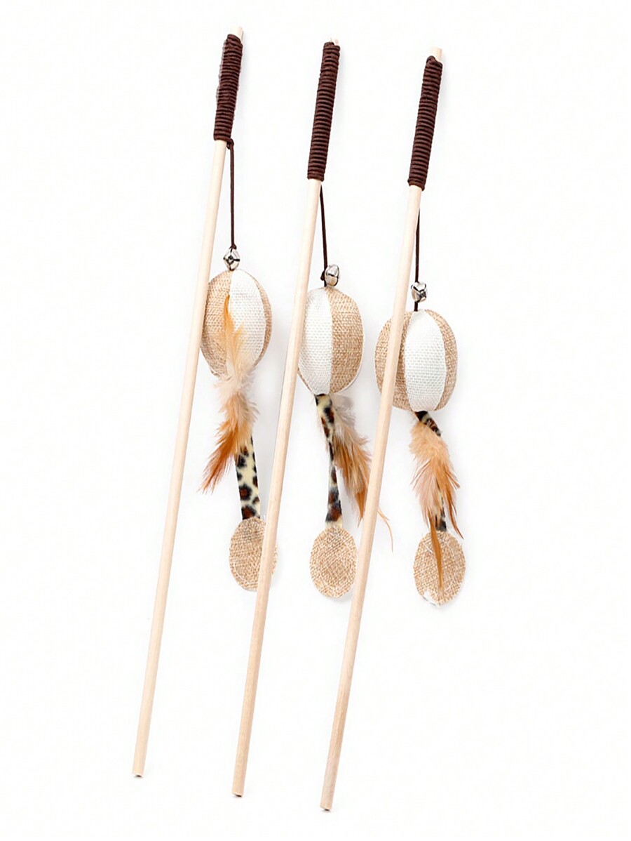 Pet Supplies Cat Toys Linen Mouse Wooden Pole Cat Ticker Stick Handheld ...