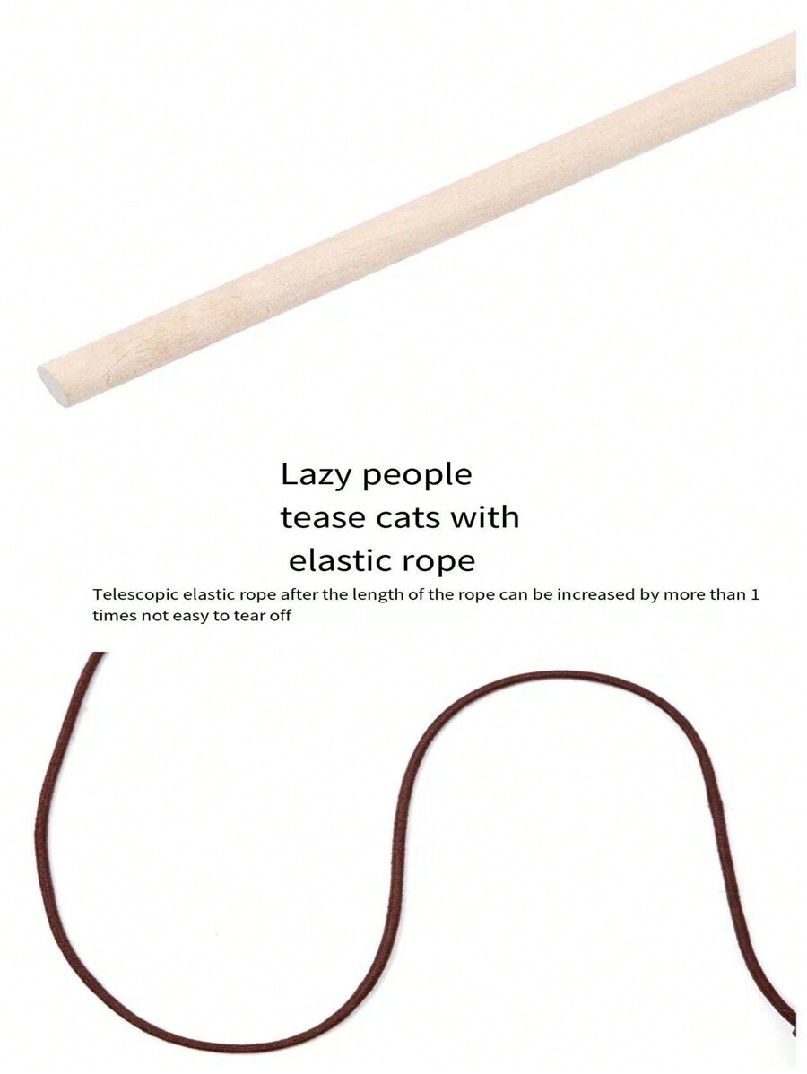 Pet Supplies Cat Toys Linen Mouse Wooden Pole Cat Ticker Stick Handheld ...