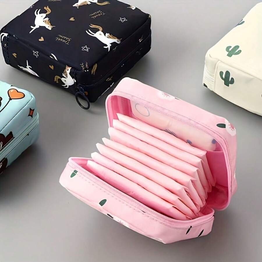 4pcs Cute Pouch Bag, Portable Large Capacity Storage Box, Art Supplies ...