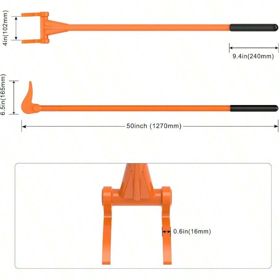 Insaga Long Pry Bar 127cm Fully Welded Large Crowbar Pallet Buster ...
