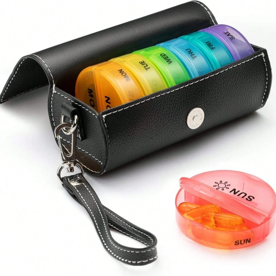 Tygodniowy organizer na tabletki 2 razy dziennie, rano po południu duże ...