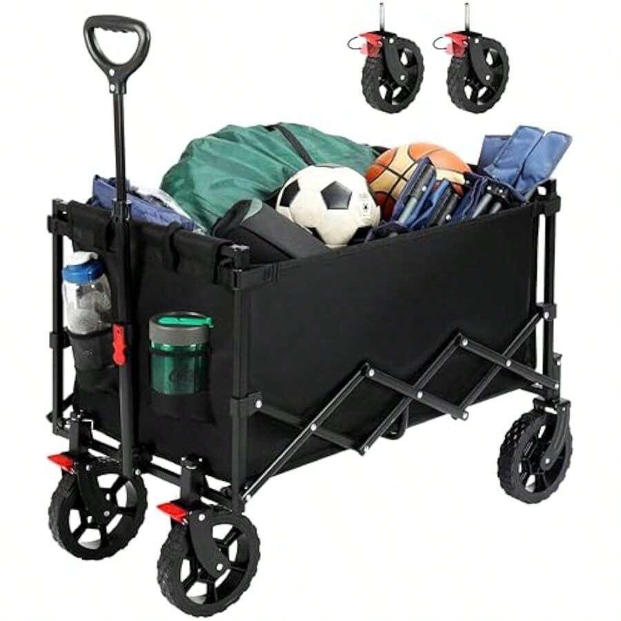 Finnhomy 150L Folding Trolley On Wheels With Brake Festival Trolley ...