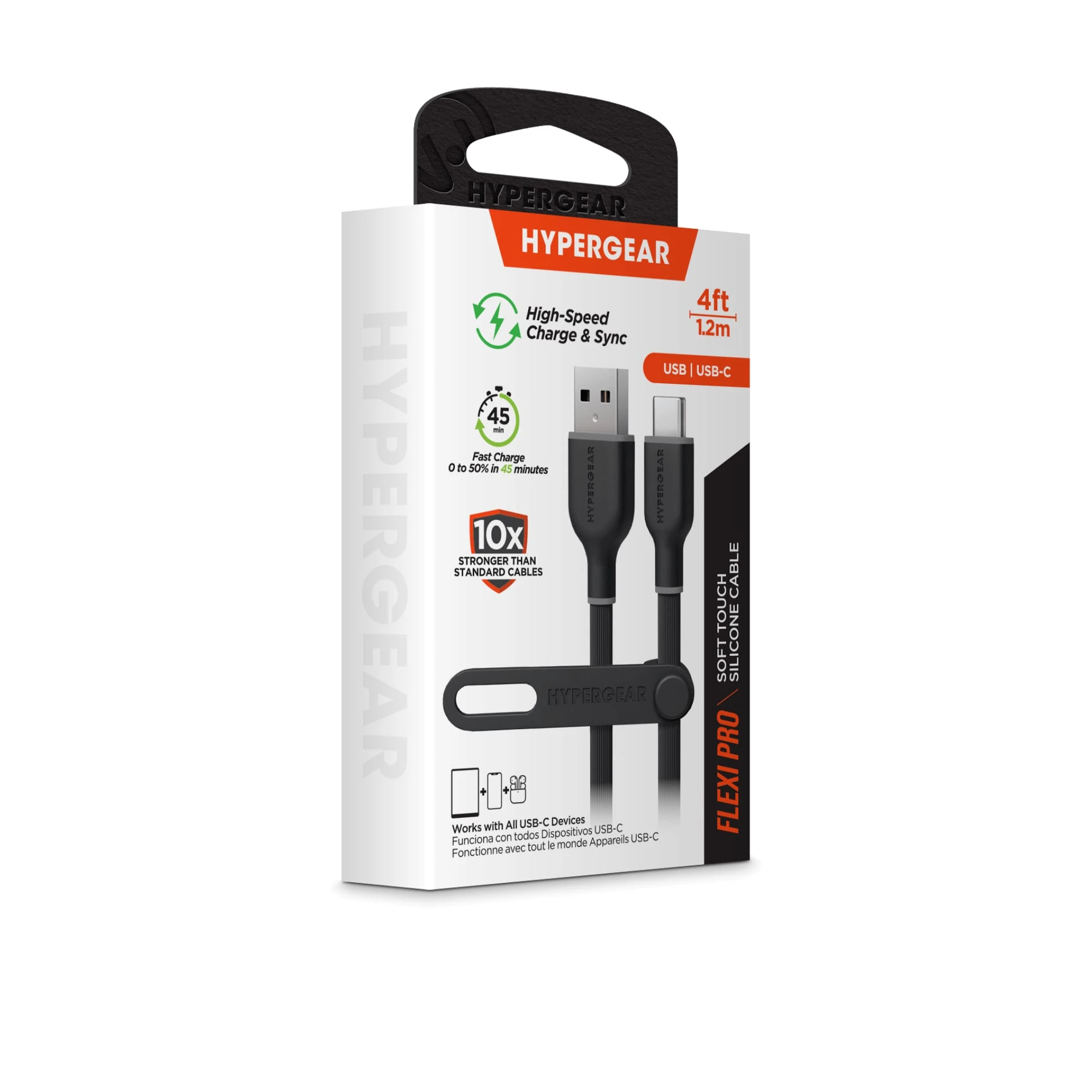 HyperGear Flexi PRO USB To USB-C Cable 4ft | SHEIN USA