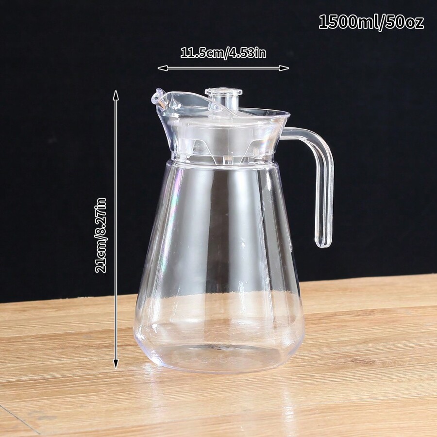 1pc, Heavy Duty Acrylic Water Pitcher With Lid, Perfect For Summer ...