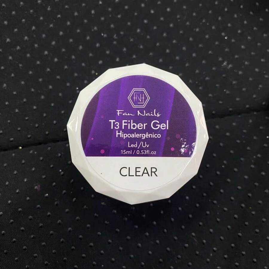 Gel T3 Fiber Gel Hipoalergênico UV LED 15ml | SHEIN Brasil