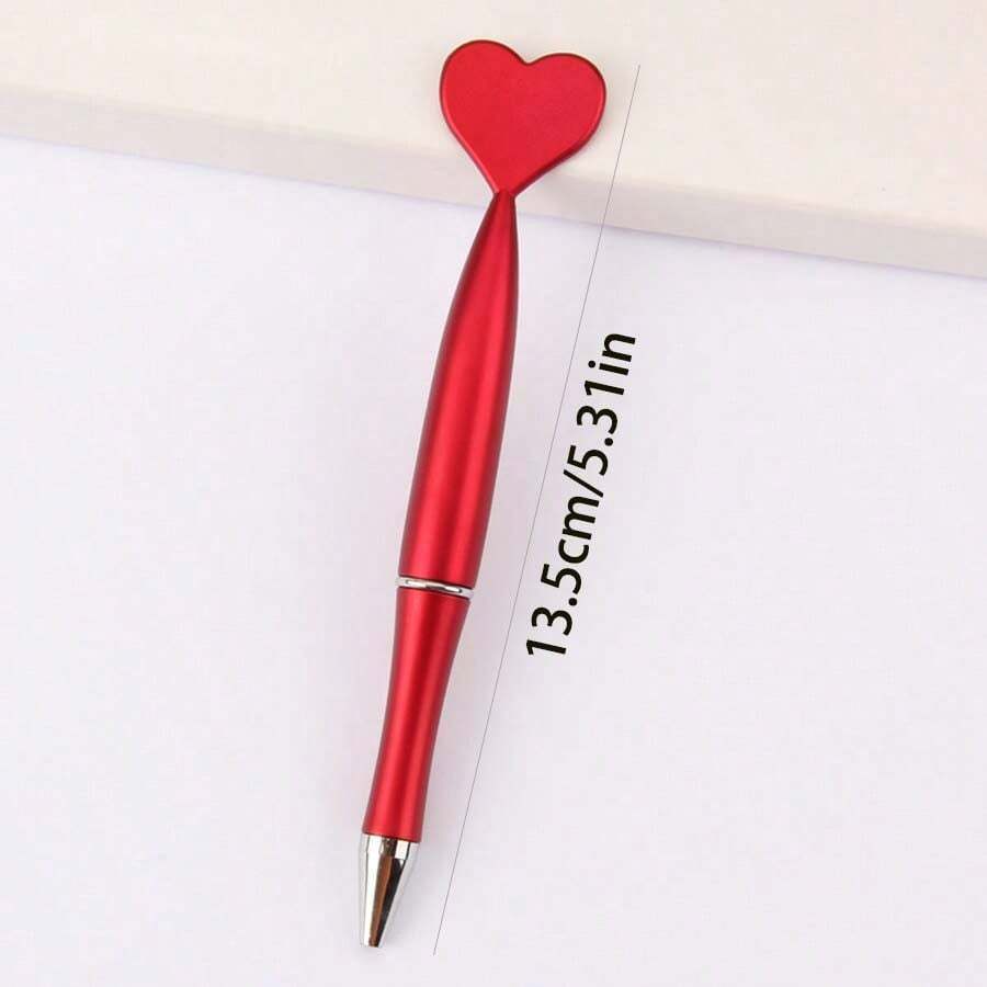 10pcs Heart Shaped Ballpoint Pens, Heart Design Pens, Student Ballpoint ...