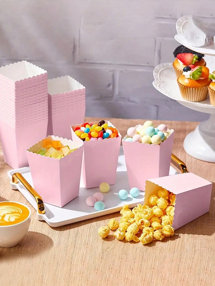10pcs Gender Reveal Popcorn Boxes, Boy Or Girl Popcorn Boxes For Baby ...