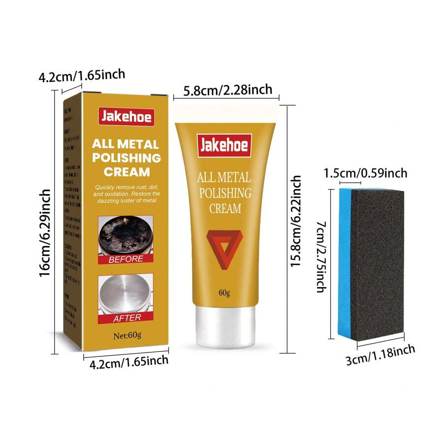 2pcs 60g Metal Polishing Paste Kitchen Utensils Sink Stainless Steel ...