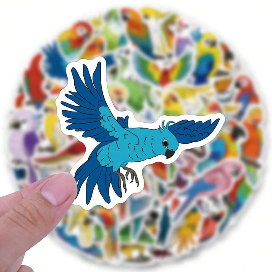 51Pcs Parrot Stickers Aesthetic Vinyl Stickers Decals Scrapbook ...