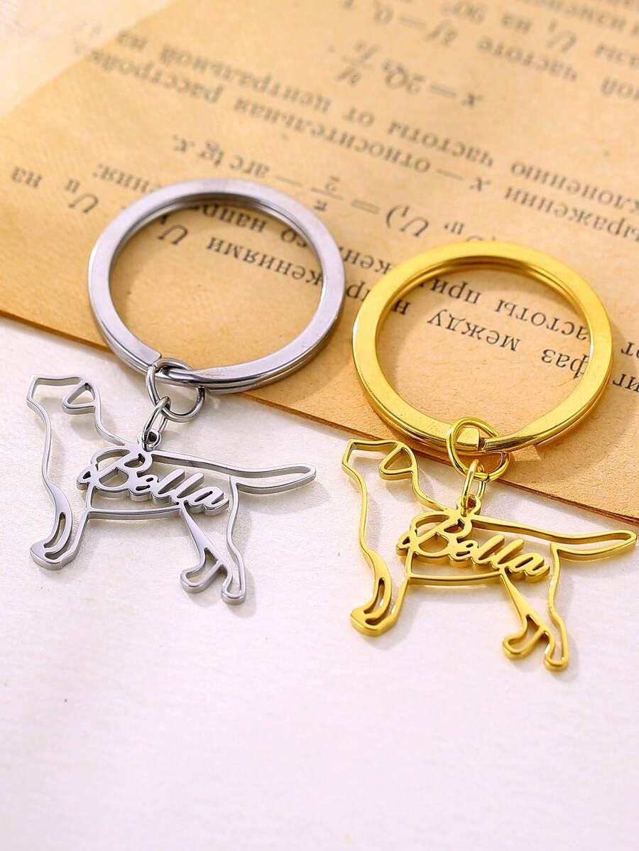 Custom Personalized Dog Nameplate Key Chain Pet Lover Animal Pet ...