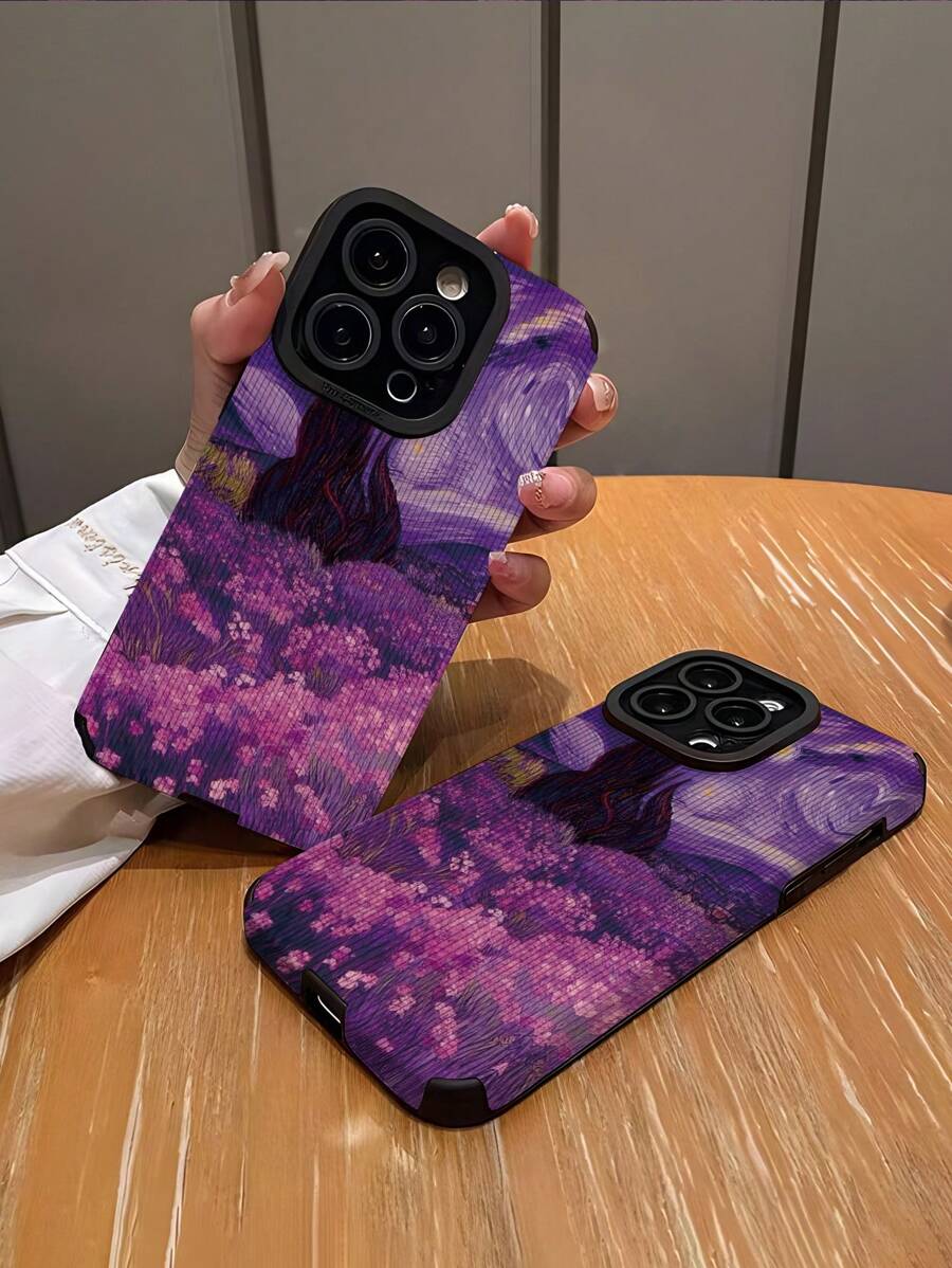 Flower Phone Case 1pc Vertical Stripe Faux Leather Textured Phone Case ...