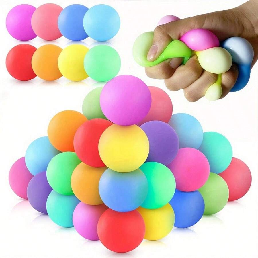 3/6/10pcs Slow Rise Sensory Stress Ball, Squeeze Ball Elastic Fidget ...