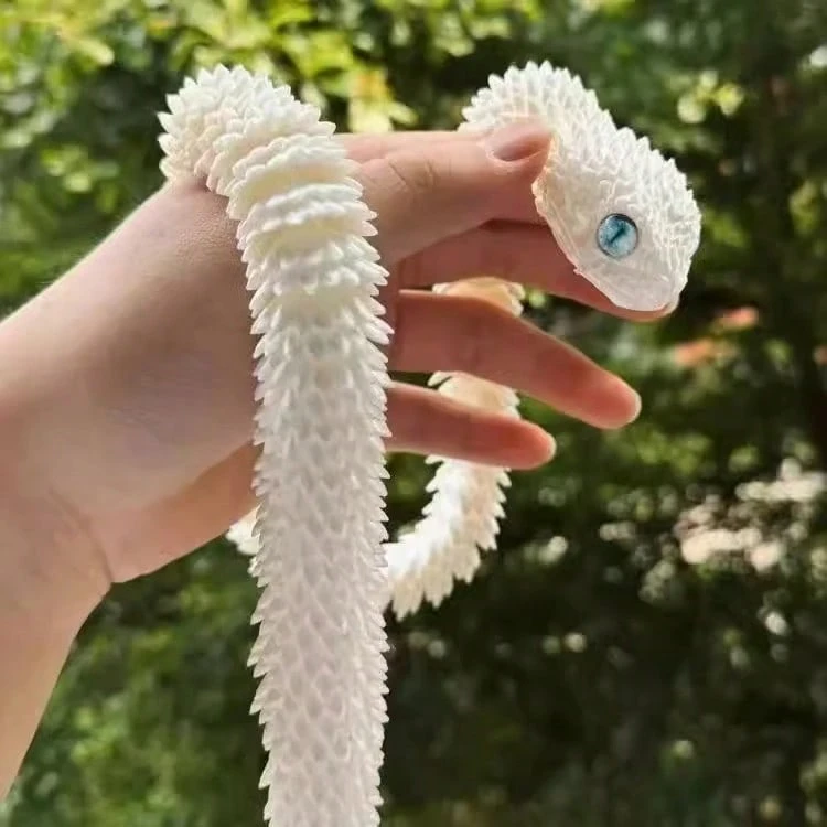 1pc 2025 Snake Year 3D Printed Flexible Snake Model Figurine | SHEIN UK