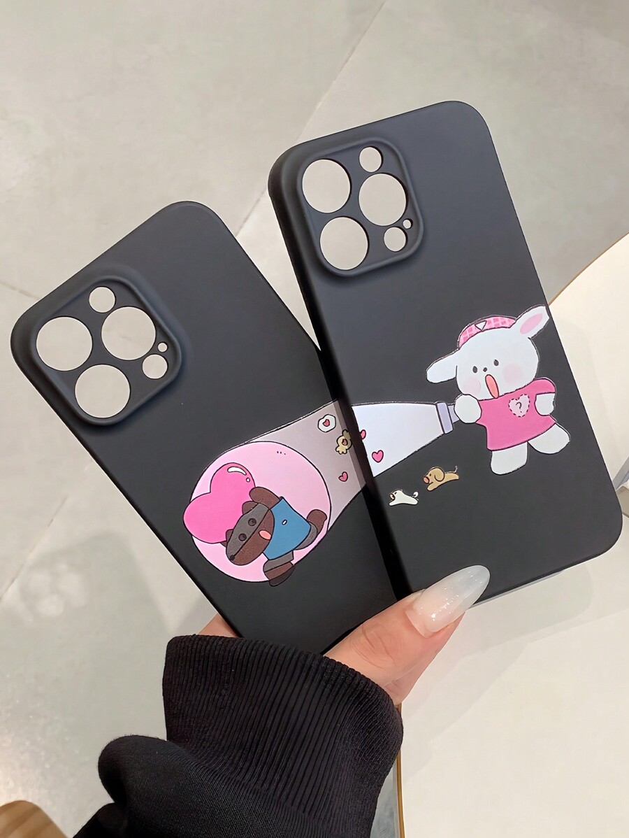 2 Pieces Set Cute Cartoon Thief Dog Pattern Ultra-Thin Anti-Drop ...