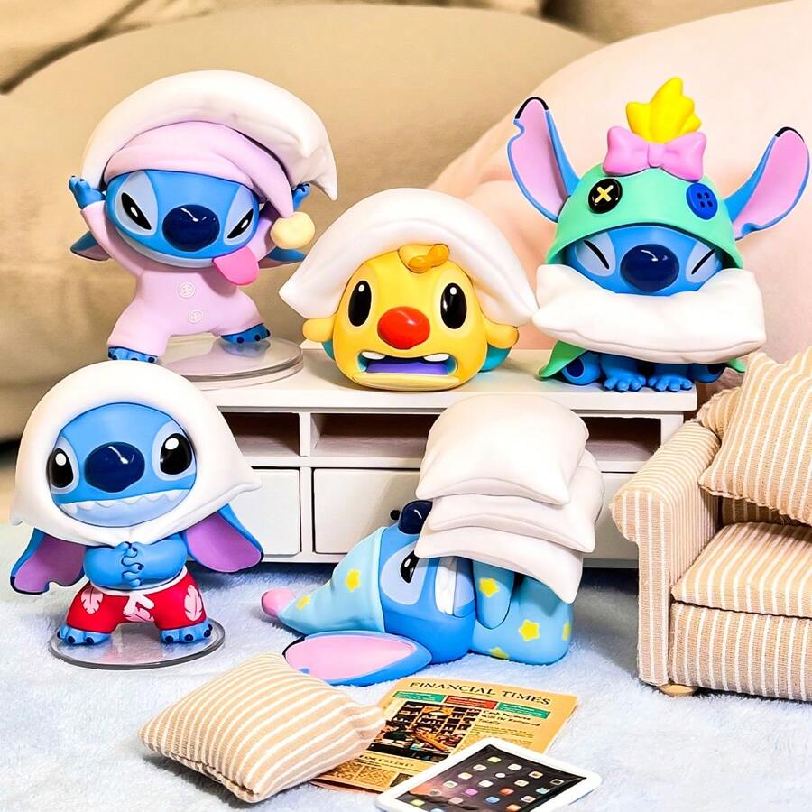 Miniso Disney Stitch Pillow Fight Collection Figure Surprise Blind Box ...