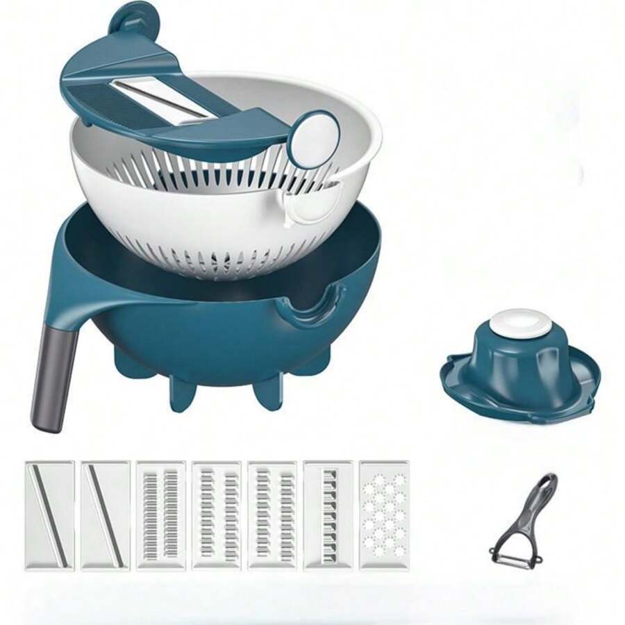 Multi-Function Kitchen Vegetable Slicer With Drainage Basket, Home ...