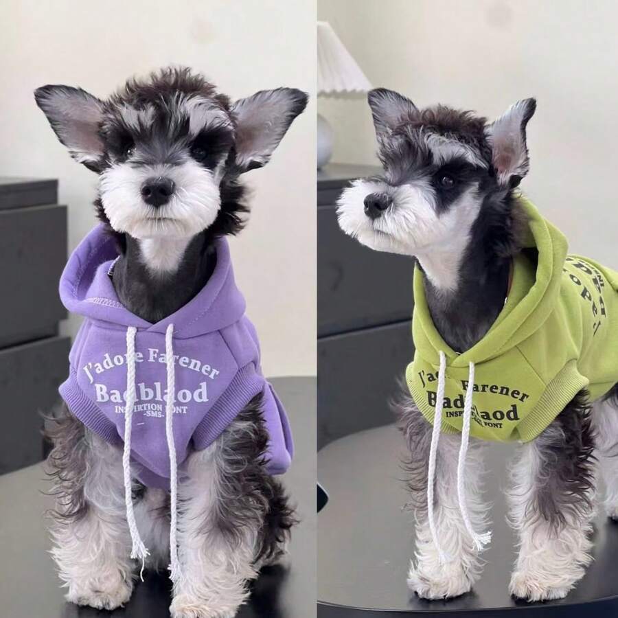 Winter Fleece Hoodie Dog Clothes, New Warm Dog Wear For Schnauzer, West ...