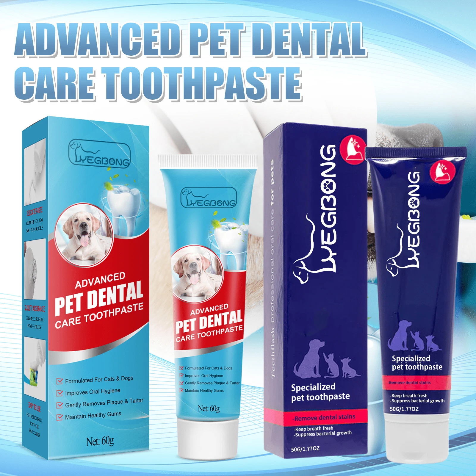 One Bottle Of Pet Toothpaste For Dogs And Cats, Fresh Breath, Tartar ...