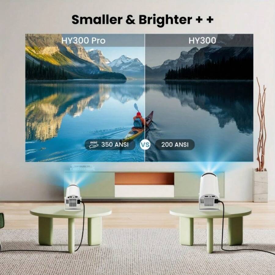 Smart Projector With Android 13.0, Mini Projector With WiFi6, Auto ...