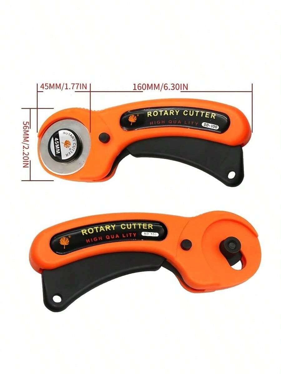 45mm Ergonomic Rotary Cutter, Rotary Fabric Cutter With Safety Lock ...