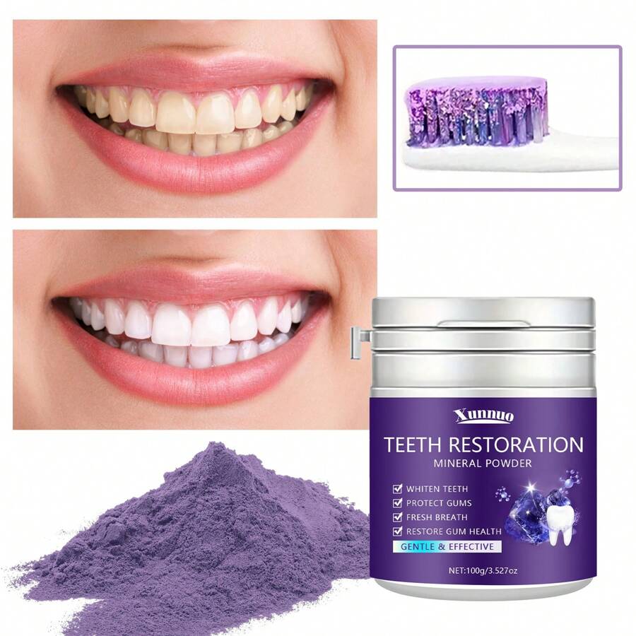 Cilaeuti 9D Purple Tooth Powder - Alcohol-Free, Sulfate-Free ...