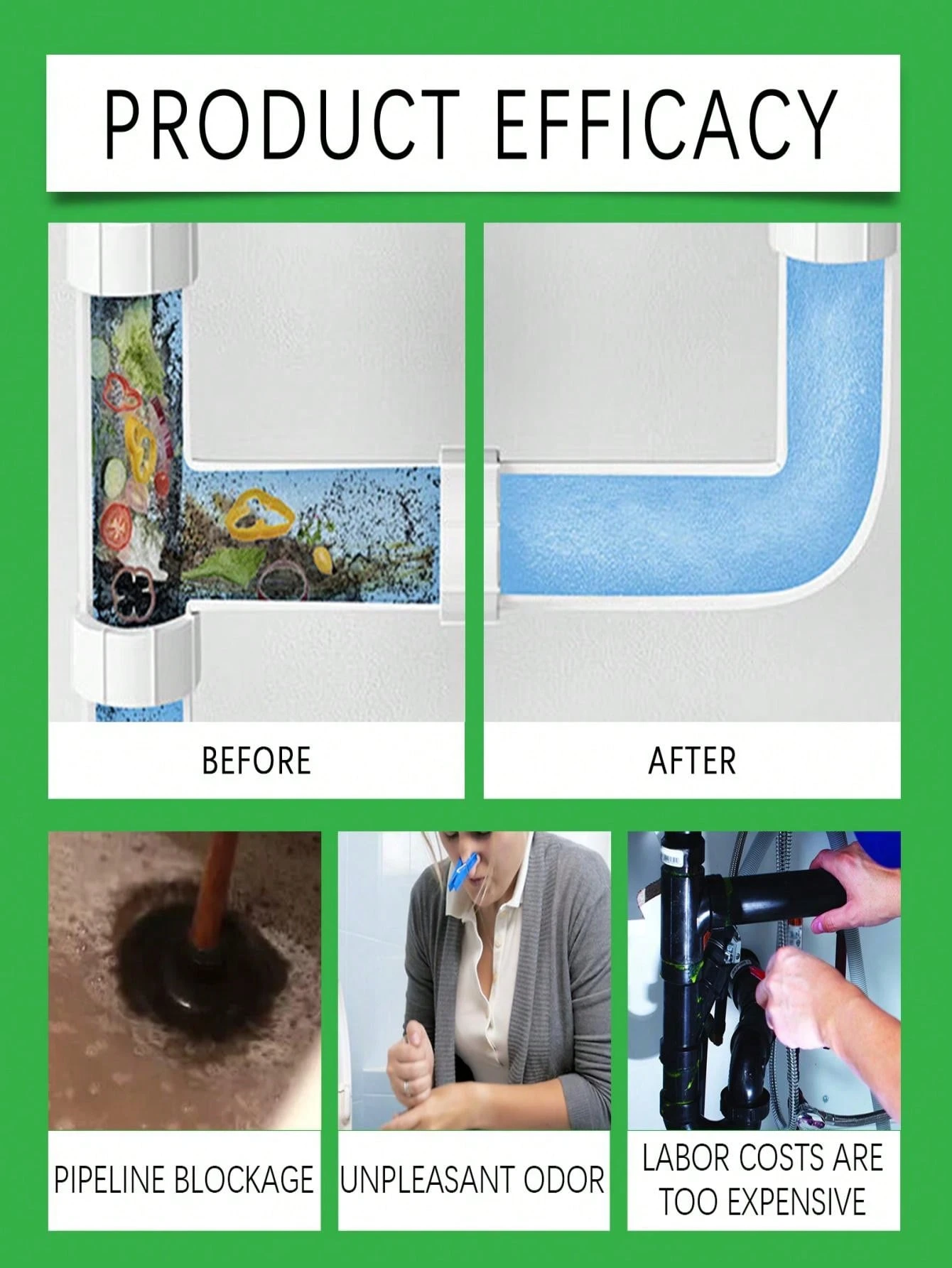 Pipe Clearing And Cleaning Powder To Clean Sewer Hair And Grease ...