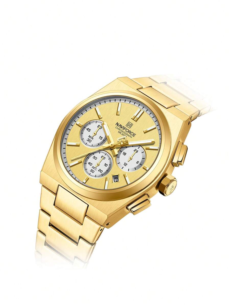 NAVIFORCE His And Hers Watch Classic Stylish Timeless Love Chronograph ...