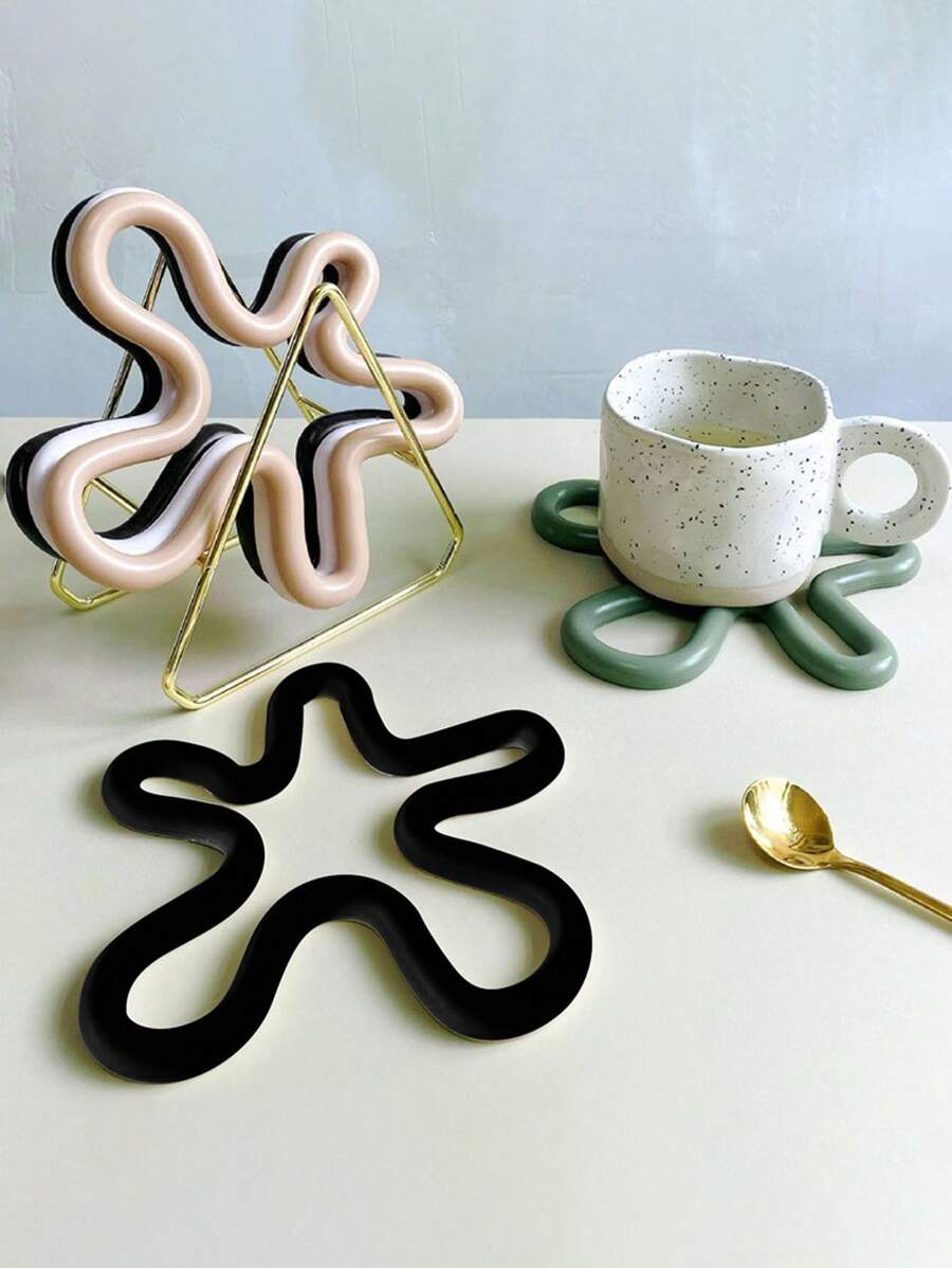 Asymmetric Silicone Insulated Meal Mat, Coffee Cup Mat, High ...