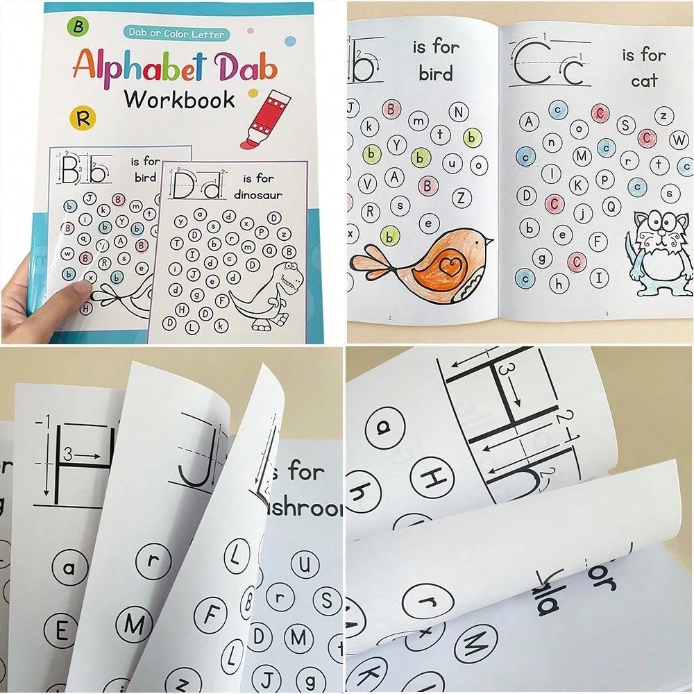 Lachilly ABC文字学習 書き取り ワークブック モンテッソーリ 就学前 ハンドライティング 練習帳 文字トレース 幼児教育ツール ...