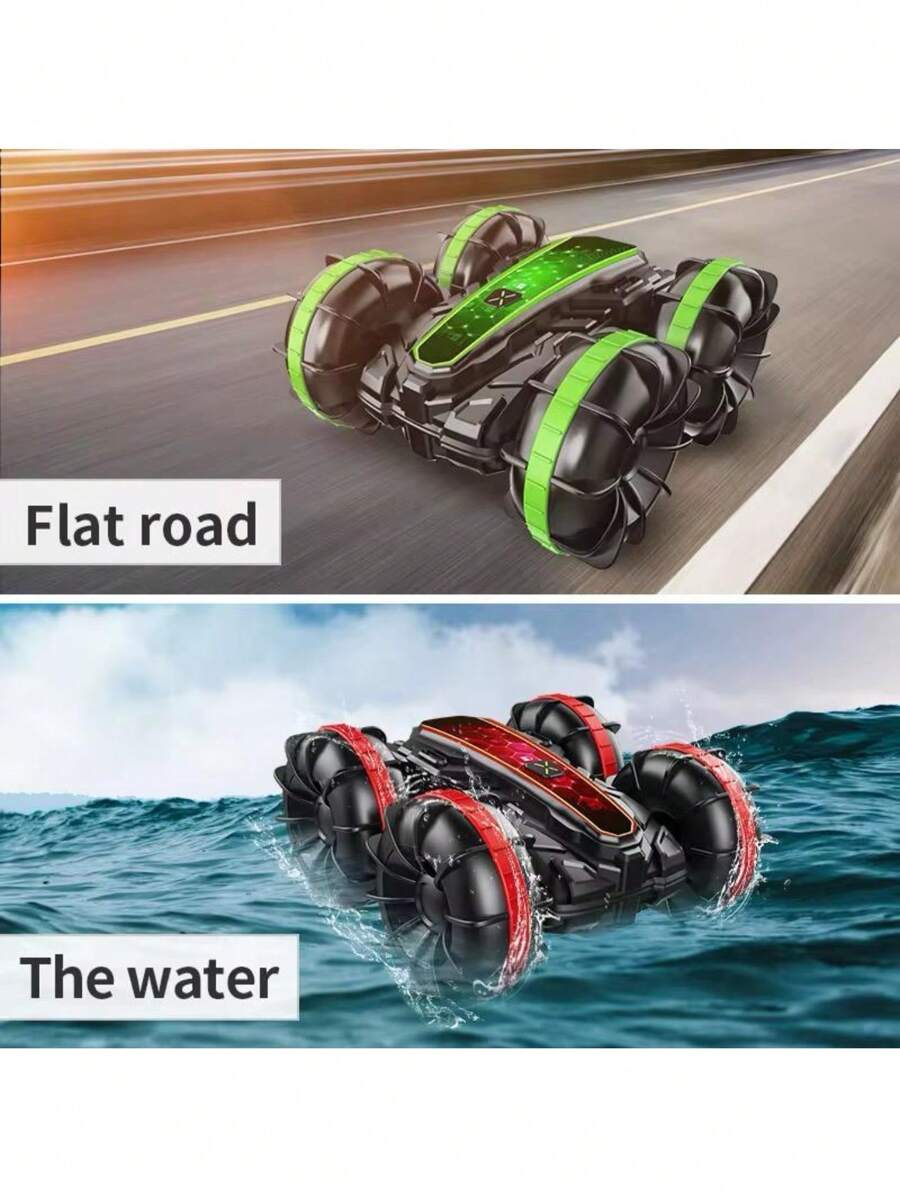 Carrinho de Controle Remoto Sensor de Mão Anfíbio Anda Na Agua e ...