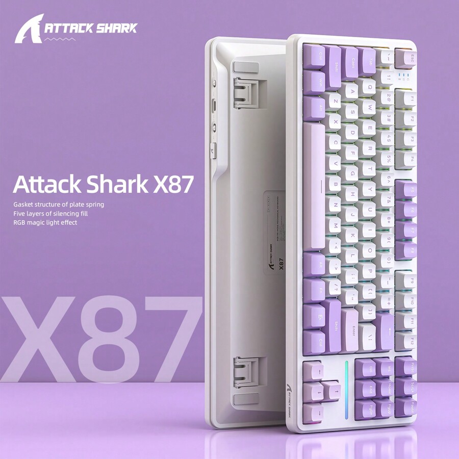 ATTACK SHARK Shark Attack X87 Wireless Mechanical Keyboard ...