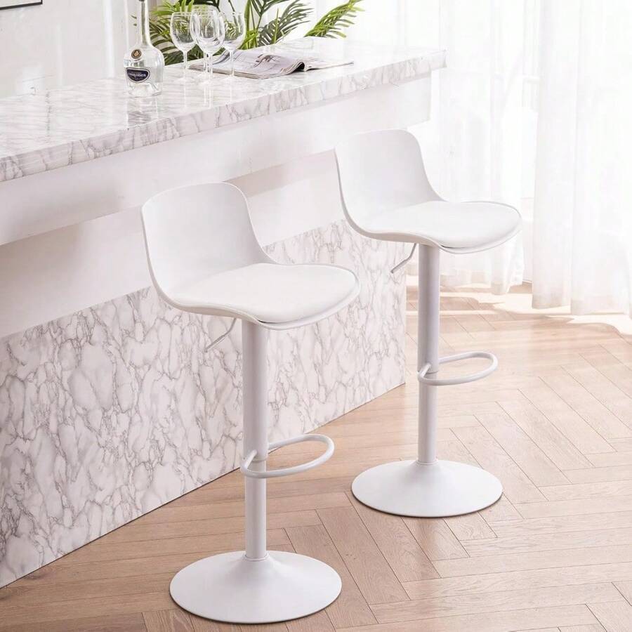 Bar Stools Set Of 2 Modern Counter Height Bar Stools, High Padded ...