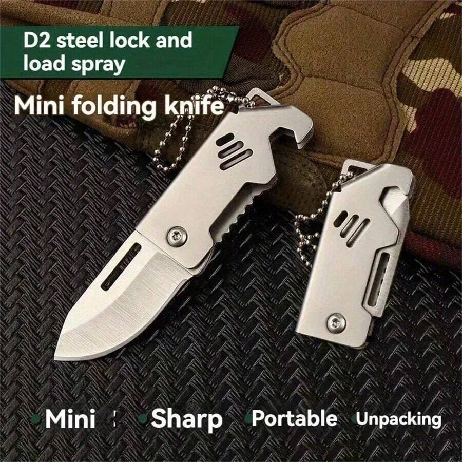 Mini Folding Knife Stainless Steel Box Opening Knife D2 Steel Cannon ...