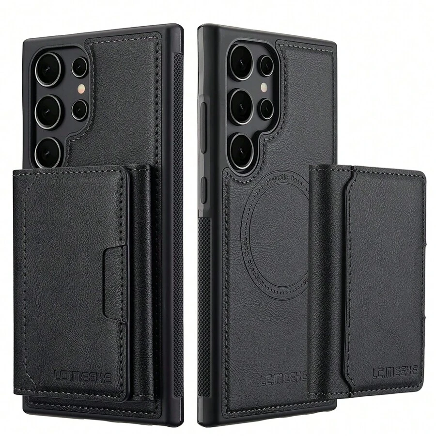 Phone Case For Galaxy S25 Ultra, 2in 1 Magnetic Faux Leather Wallet ...