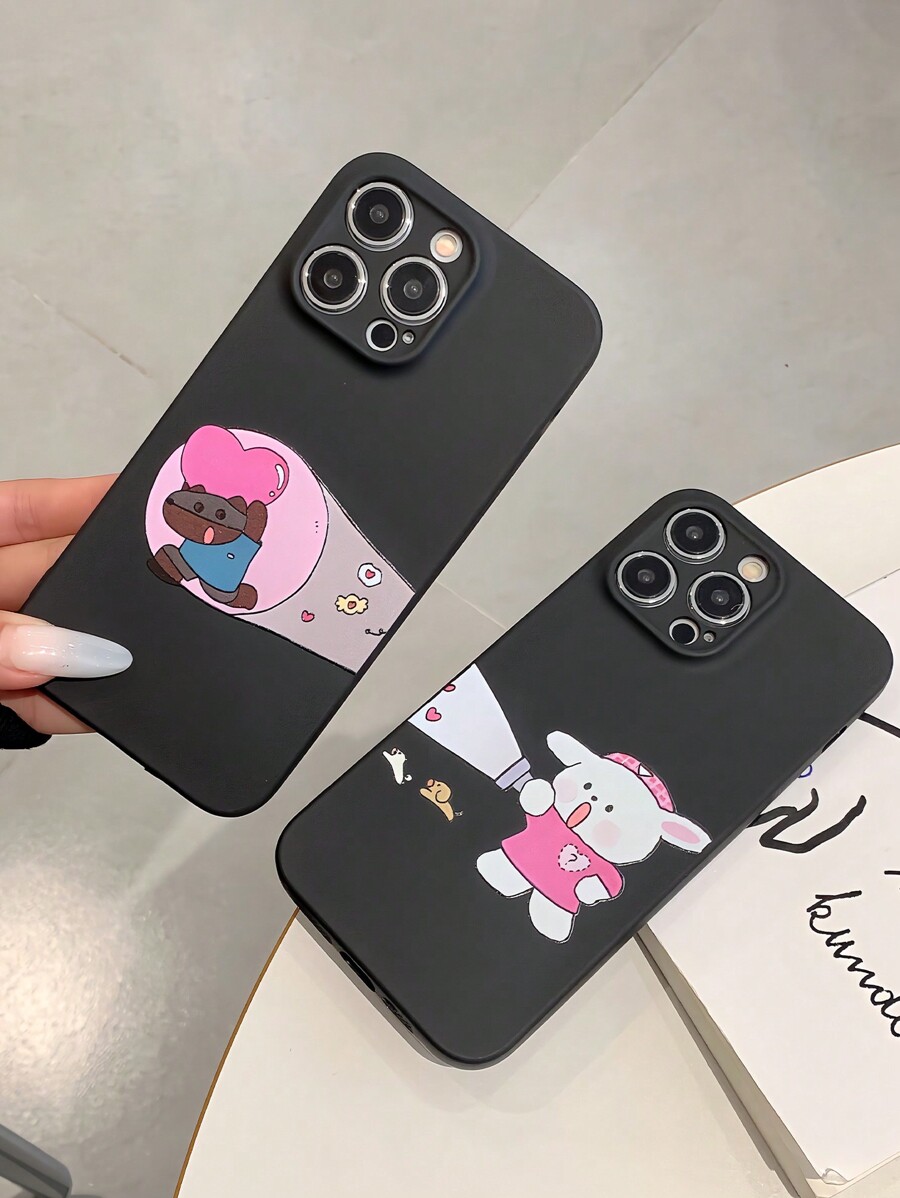 2 Pieces Set Cute Cartoon Thief Dog Pattern Ultra-Thin Anti-Drop ...
